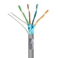 China CAT5E SFTP 24AWG Shielded Ethernet Cable 1000FT 100MHz Grey PVC Jacket for High-Speed Data Networks for sale