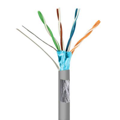 China CAT5E SFTP 24AWG Shielded Ethernet Cable 1000FT 100MHz Grey PVC Jacket for High-Speed Data Networks for sale