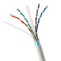 China Cat6 FTP Network Cable 23AWG 1000FT with LSZH White Jacket for 10Gbps Data Transmission for sale
