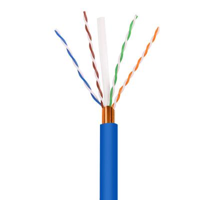 China FTP CAT6 Network Cable 23AWG 0.55mm Solid Copper 305m Bulk for 1Gbps Data Transmission for sale