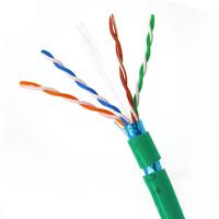 China Cat6 FTP 23AWG 0.570mm Copper Network Cable with Green PVC Jacket - 305m Length, 10Gbps Speed for sale