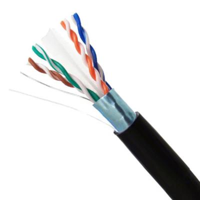 China CAT6 FTP Outdoor PE Network Cable 1000ft 23AWG 0.570mm Solid Copper for High-Speed Data Transmission for sale