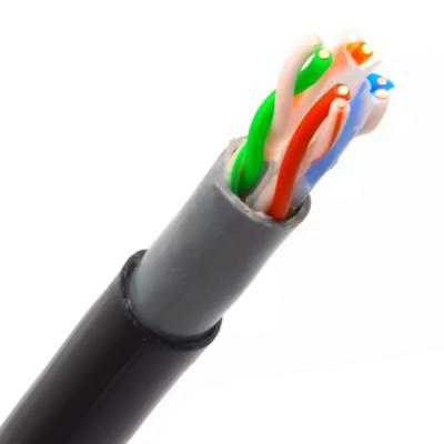 China CAT6 FTP Outdoor Ethernet Cable 23AWG 0.560mm Solid Copper 305m PE+PVC Jacket for High-Speed Data Transmission for sale