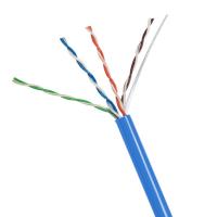 China CAT6A UTP Ethernet Cable 23AWG 1000ft Blue PVC Jacket 500MHz 10Gbps CMR Rated for sale