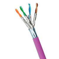 China CAT6A FFTP 23AWG Network Cable 500MHz 10Gbps 305m LSZH Purple Indoor Ethernet Cable for sale
