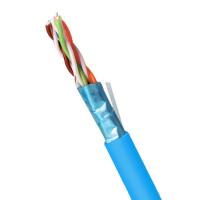 China 500MHz CAT6A FUTP Ethernet Cable 23AWG 305m Blue PVC Jacket for High-Speed Networking for sale