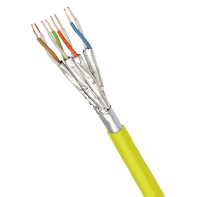 China CAT6A FFTP Ethernet Cable 23AWG 500MHz 305m LSZH Yellow for 10Gbps Data Transmission for sale