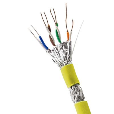 China ITI-LINK CAT6A SFTP Yellow LSZH Jacket Network Cable 1000ft 23AWG 500MHz 10Gbps Ethernet for sale