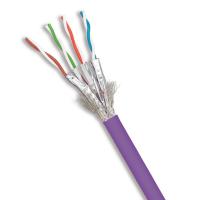 China Bulk Cat7 SFTP 23AWG Purple PVC Ethernet Cable 1000FT for 10Gbps Network with 600MHz Frequency for sale