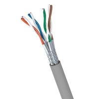 China CAT7 SFTP 23AWG 600MHz Network Cable 1000Ft Gray PVC 10Gbps High Speed Ethernet for sale