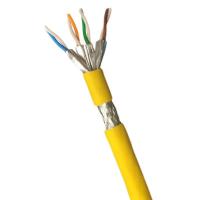 China CAT7 SFTP 23AWG LSZH Ethernet Cable 1000FT 600MHz Yellow Industrial Network Cable for sale