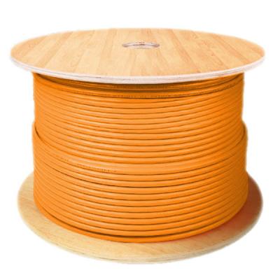 China Cat8 SFTP 22AWG Orange PVC Data Center Cable 1000ft 40Gbps 2000MHz High-Speed Ethernet for sale