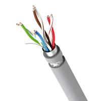 China 24AWG Cat5e SFTP Bare Copper Network Cable 305m Gray PVC Jacket 100MHz Frequency for sale