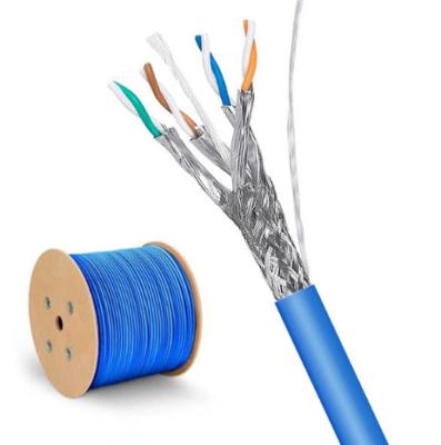 China CAT7 SFTP 23AWG 600MHz Blue PVC Network Cable 305m for 10Gbps Data Transfer for sale