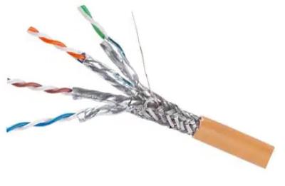 China Wholesale Bulk CAT6A SFTP 23AWG PVC Yellow Network Cable 500ft 550MHz 10Gbps for sale