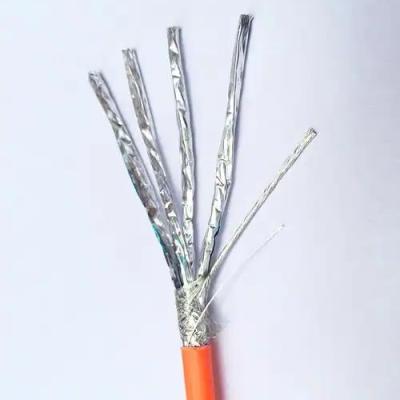 China CAT8 SFTP 22AWG LSZH Orange Cable 100m 2000MHz for Data Centers & Industrial Networks for sale