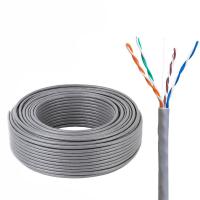 China UTP CAT5E 4×2×24AWG Gray PVC Network Cable Bulk Sale High-Speed pass Fluke Test for sale