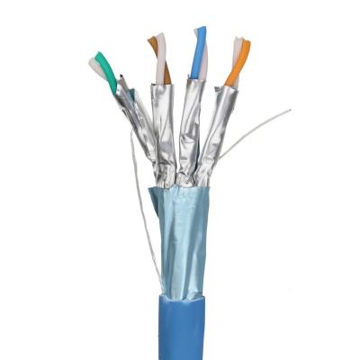 China Shielded CAT6A FFTP Ethernet Cable 23AWG 10Gbps 500MHz LSZH Blue for Data Center & Enterprise Networks for sale