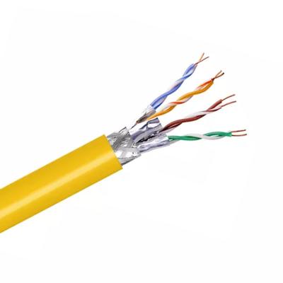 China CAT8 SFTP Solid Copper Network Cable - 40 Gbps, 2000 MHz, 22 AWG, 100m Length for Industrial Applications for sale