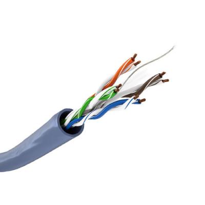 China UTP CAT6A 10Gbps 305M 23AWG Blue PVC Cable with CMP LP 0.5A Rating for Enterprise Networks for sale