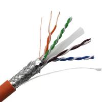 China Red CAT6 SFTP Shielded LAN Cable 500ft 23AWG Solid Copper 250MHz 10Gbps for Data Center Networks for sale