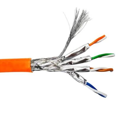 China CAT6A SFTP Cable 500ft — Shielded LAN Cable, Solid Copper 23AWG, LSZH, 10Gbps for sale