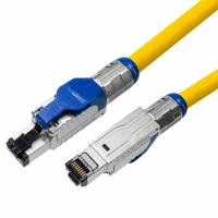 China Shielded LAN Cable CAT7A 1000MHz 23AWG —  LSZH Yellow, 10Gbps-Ready for sale