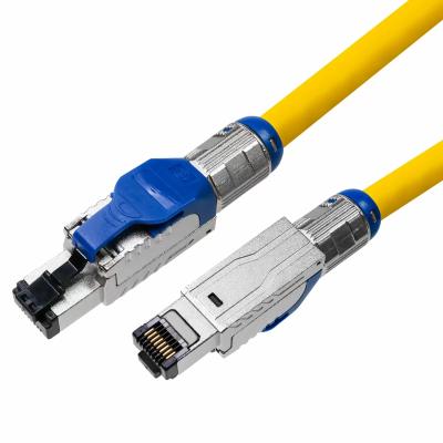 China Shielded LAN Cable CAT7A 1000MHz 23AWG —  LSZH Yellow, 10Gbps-Ready for sale
