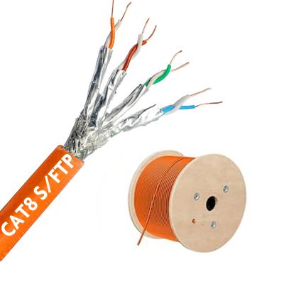 China WHOLESALE BULK CAT8 SHIELDED LAN CABLE 22AWG (SOLID COPPER) 100M – 40GBPS / 2000MHZ for sale