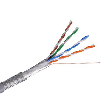 China Grey LSZH SFTP CAT5E Cable 24AWG 100MHz 1000FT Solid Copper Shielded — Data Center/Industrial for sale