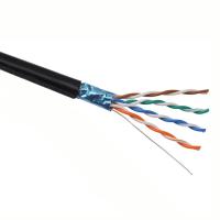 China CAT5E FTP Shielded LAN Cable Black LSZH Solid Copper for Data Center & Industrial Network for sale