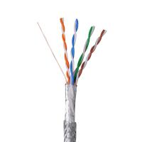 China CAT5e SFTP Shielded LAN Cable Bulk 24AWG 100MHz Solid Copper Industrial Network for sale