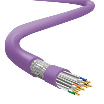 China ITI-LINK CAT7 SFTP 23AWG PVC Purple Network Cable 1000FT 600MHz 10Gbps IEC60332-1 Compliant for sale