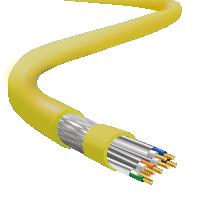 China ITI-LINK CAT8 SFTP 22AWG Yellow PVC Cable 100m 2000MHz for Industrial Automation & Data Centers for sale