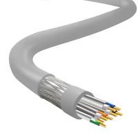 China ITI-LINK CAT6A SFTP Shielded Ethernet Cable 1000ft Gray PVC 500MHz 10Gbps Data Transfer for sale
