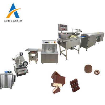 China Fully Automatic 200kg H Chocolate Bar Production Line Grinding Peeler Snack for sale