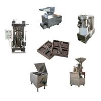 China Fully Automatic 200kg H Chocolate Bar Production Line Grinding Peeler Snack for sale
