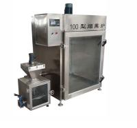 China Hot And Cold 100kg Batch Fish Smoking Oven Sausage Chicken Smoke Machine for sale