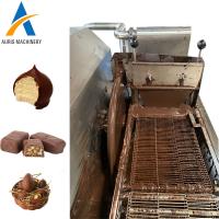 China Food Grade Stainless Steel Chocolate Candy Bar Enrobing Machine Chocolate Coating Machine for sale