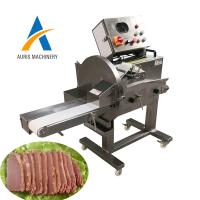 China Cooked Meat Dicing Slicing Machine Chicken Breast Jerky Slicer 0.77 Kw for sale