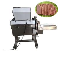 China Cooked Meat Dicing Slicing Machine Chicken Breast Jerky Slicer 0.77 Kw for sale