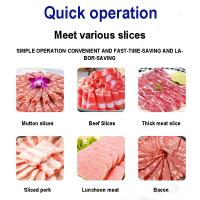 China Frozen Beef Roll Pieces Cutter Machine Chilled Mutton Chopping Freezing 550w for sale