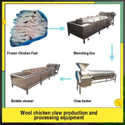 China Chicken feet processing Line factory direct sales chicken toenail trimming machines boneless chicken feet for sale