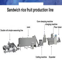China Chocolate Jam Peanut Butter Sandwich Core Filled Rice Cracker Puffed Snack Food Production Line Processing Equipment for sale