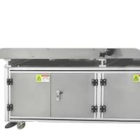 China Automatic plane label machines double vegetable cling film labeling machine for sale