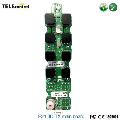 China Telecontrol remote control F24-8D transmitter main board PCB wiht 8 dual speed keys for sale