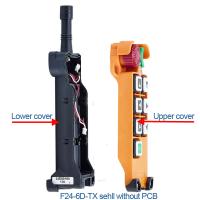 China telecontrol 6 double speed pushbuttons F24-6D EOT crane remote controller transmitter enclosure for sale