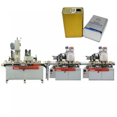 China Automatic Tin Can Making Machine 60-70 CPM Industrial Canning Equipment 1-5L for sale