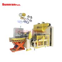 China Automatic Tinplate Can Bottom Production Line 120T 220SPM for Food Aerosol Paint Cans φ52-163mm for sale
