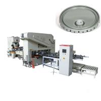 China Automatic Tinplate Paint Can Lid Production Line 120T Pressure with 1100×1100mm Sheet Capacity for sale